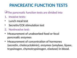 Pancreatic function tests and its details .pptx