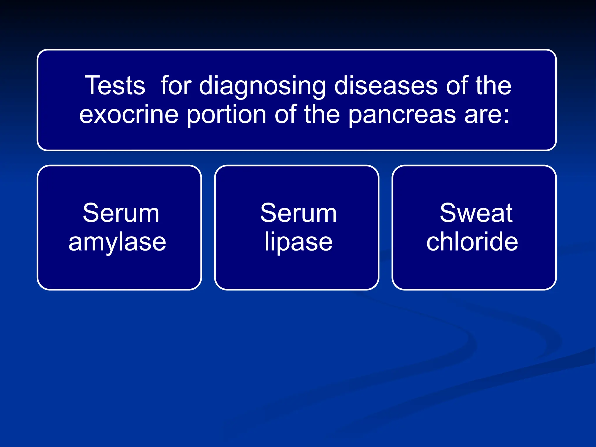 pancreatic function tests. Test to determine exocrine and endocrine ...