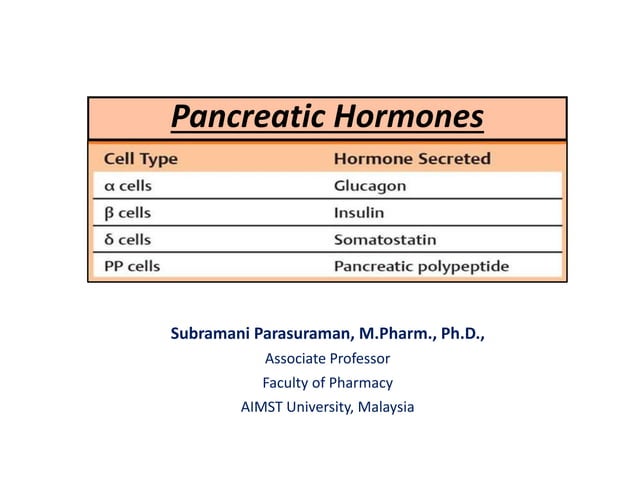 Pancreatic Hormones | PPTX | Endocrine and Metabolic Diseases ...