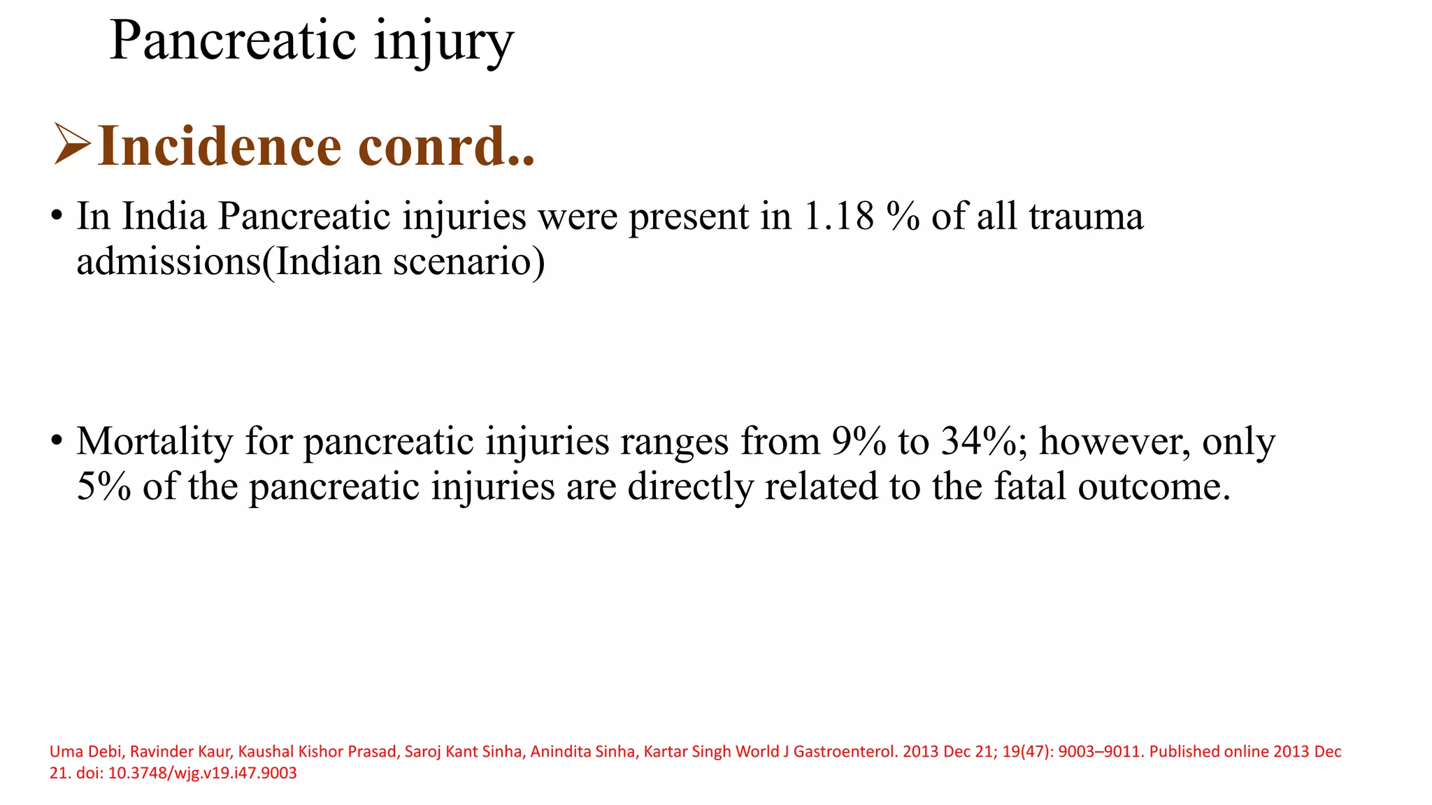 Pancreatic injury | PPTX