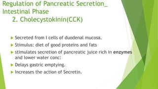 Pancreatic juice... | PPTX