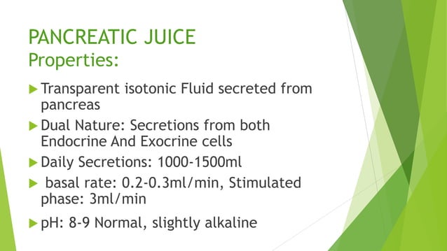 Pancreatic juice... | PPTX