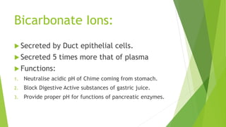 Pancreatic juice... | PPTX