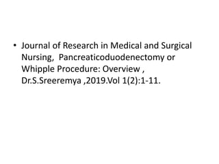 Pancreaticoduodenectomy or whipple procedure | PPTX