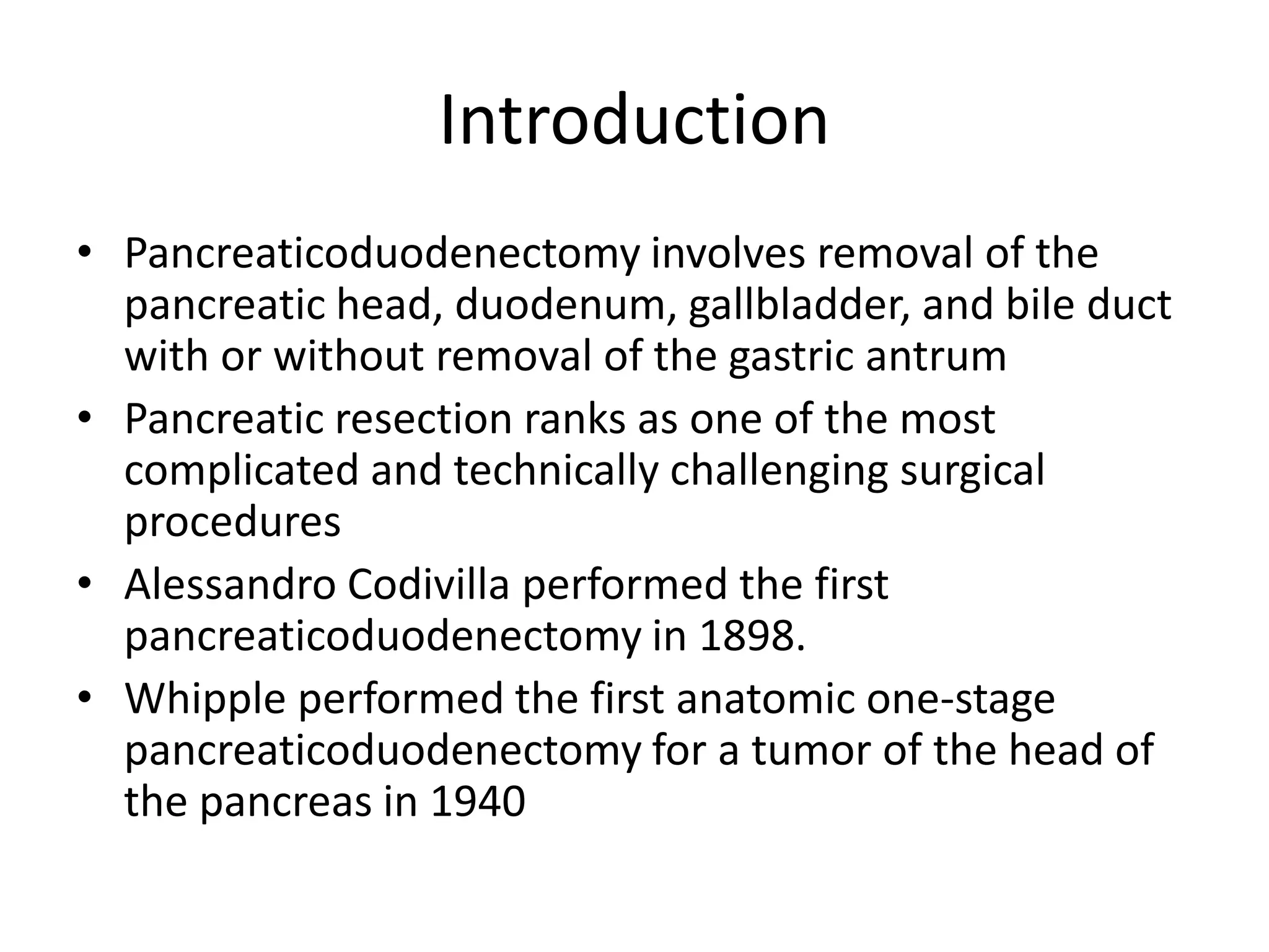 Pancreaticoduodenectomy (whipple procedure) | PPTX