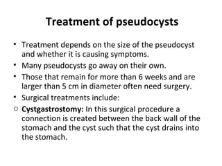Pancreatic pseudocyst | PPT
