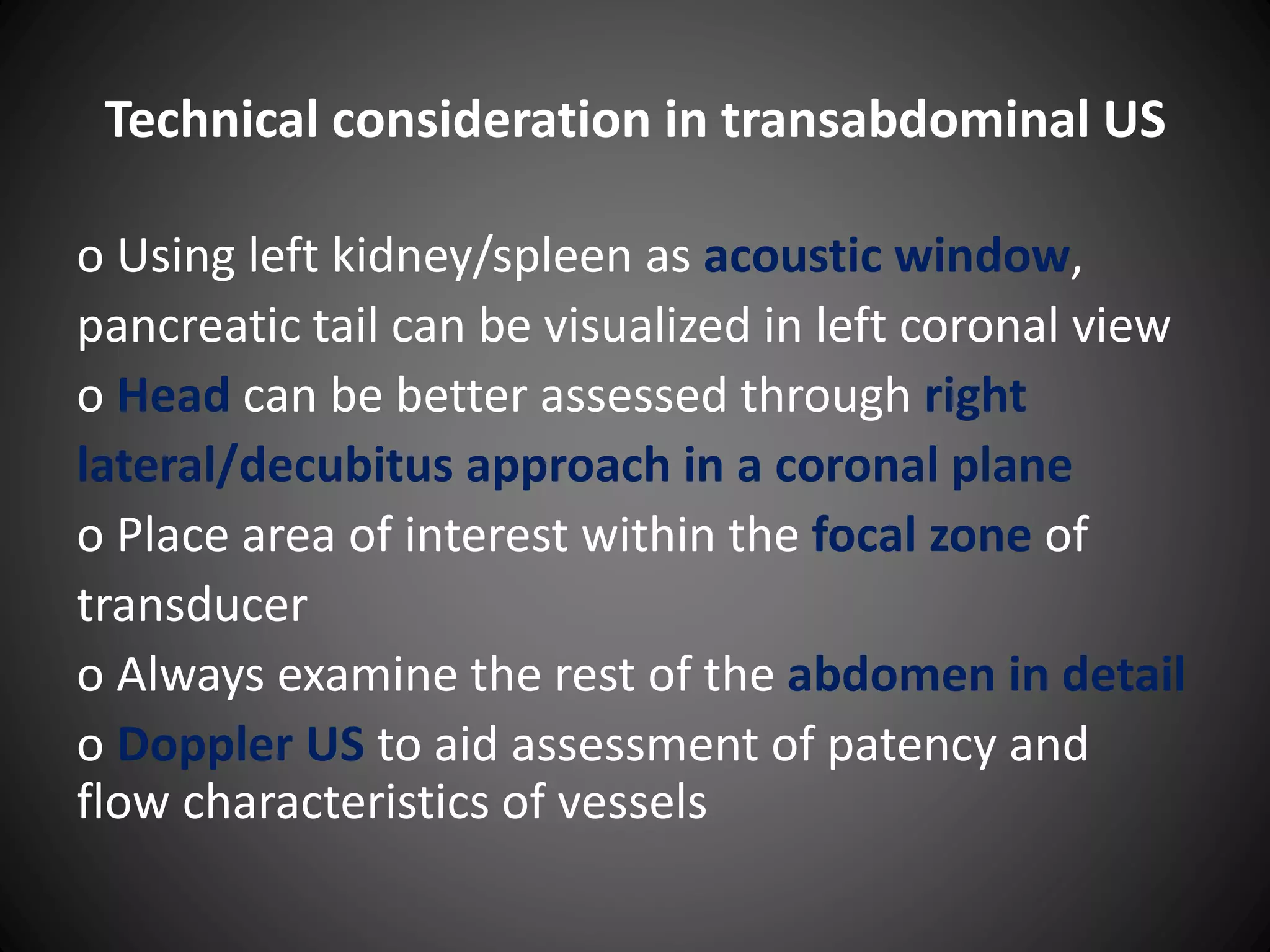Pancreatic sonographic anatomy | PPTX
