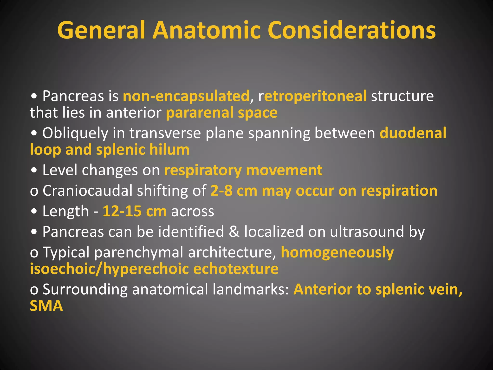 Pancreatic sonographic anatomy | PPTX