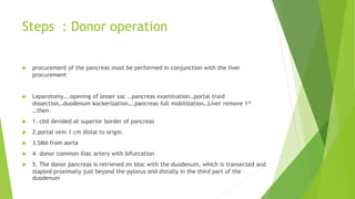 Pancreatic transplant.dr quiyum | PPTX