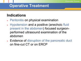 The Management of Pancreatic Trauma in the Modern Era | PPTX
