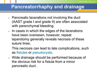 The Management of Pancreatic Trauma in the Modern Era | PPTX