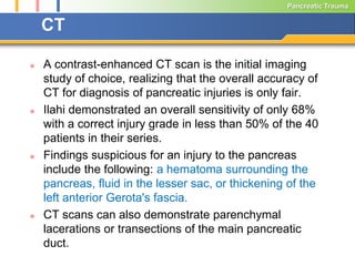 The Management of Pancreatic Trauma in the Modern Era | PPTX