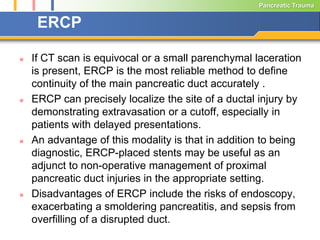 The Management of Pancreatic Trauma in the Modern Era | PPTX