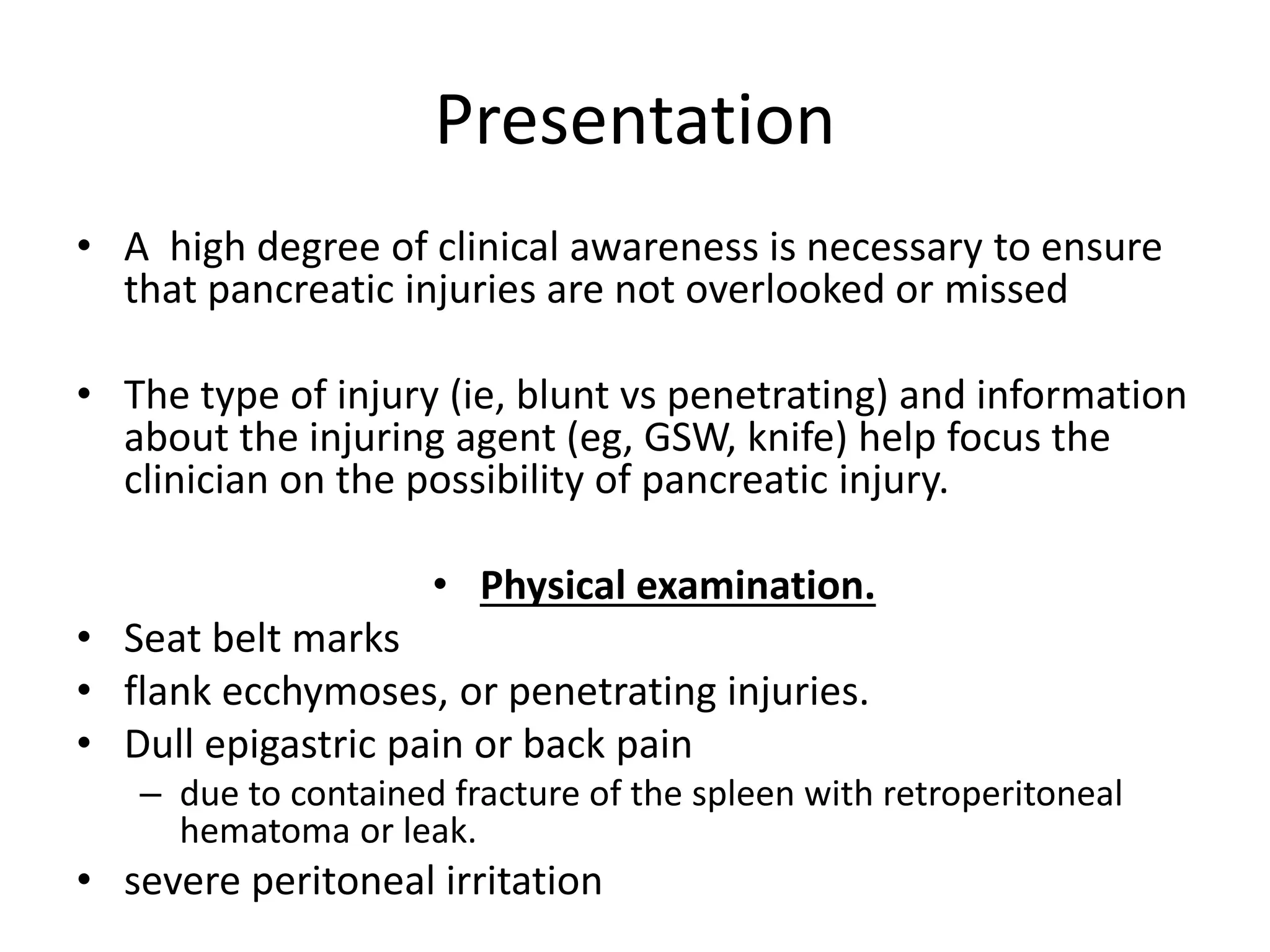 Pancreatic Trauma | PPTX