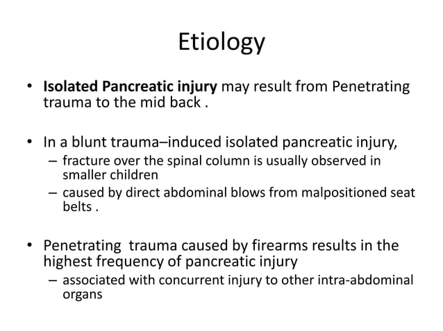 Pancreatic Trauma | PPTX
