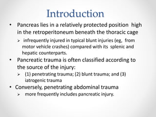 Pancreatic trauma | PPTX