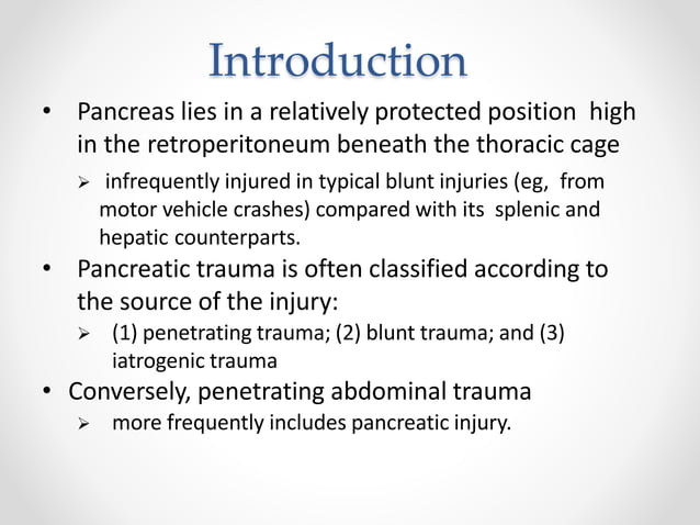 Pancreatic trauma | PPTX
