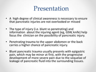 Pancreatic trauma | PPTX