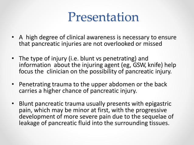 Pancreatic trauma | PPTX