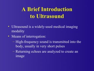 Principle of Ultrasound Imaging | PPT
