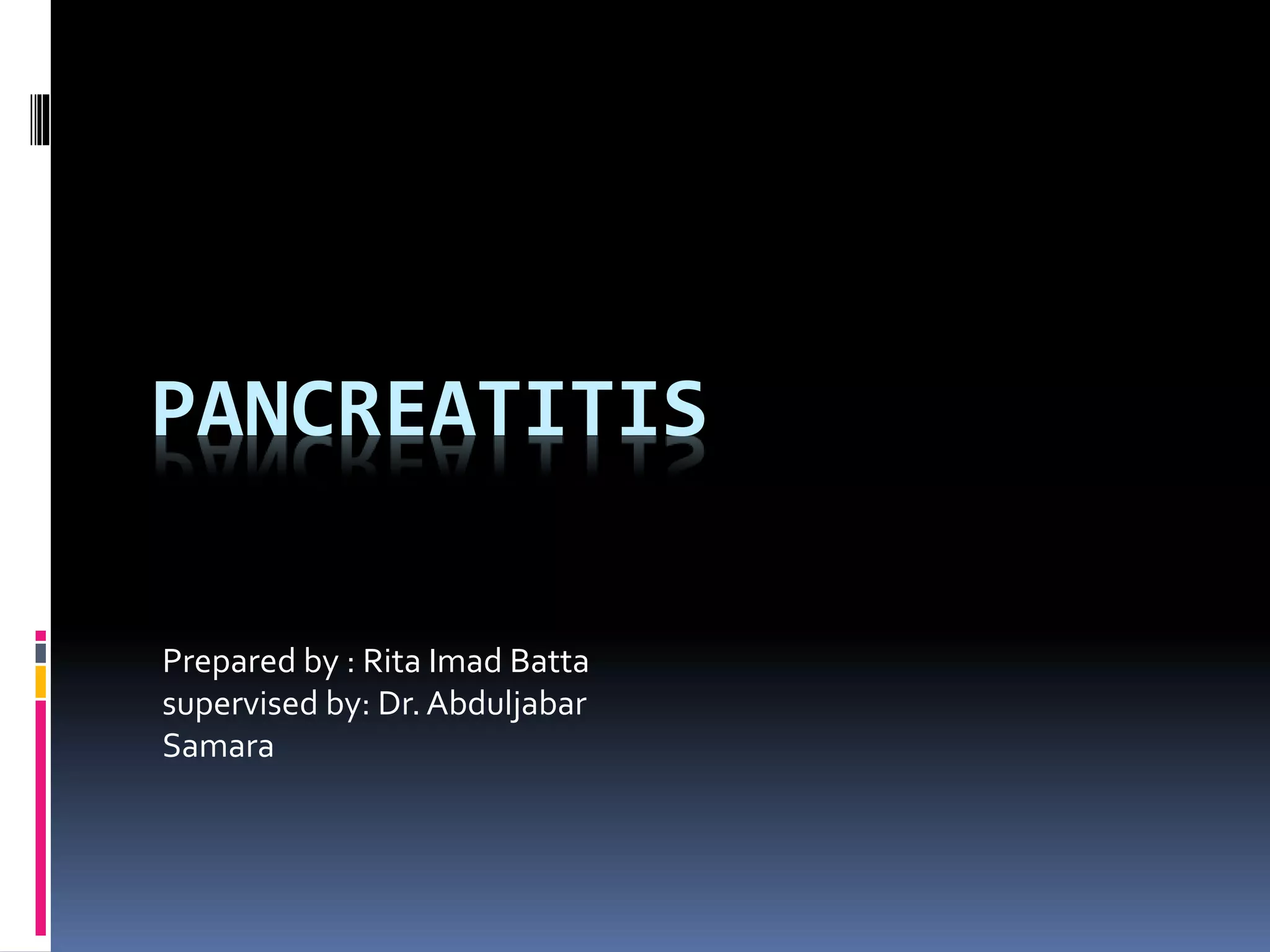 Pancreatitis | PPTX