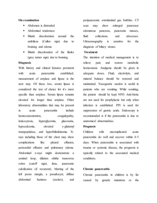 acute and chronic Pancreatitis in children | DOCX | Digestive Disorders ...
