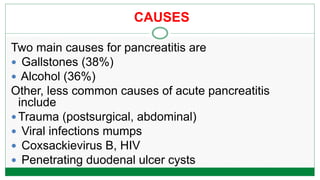 Pancreatitis topic for nursing students | PPTX