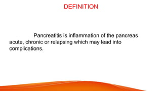 Pancreatitis | PPTX