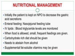 Pancreatitis disease process, pathophysiology and management | PPTX