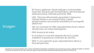 Pancreatitis aguda de origen biliar en el adulto | PPTX