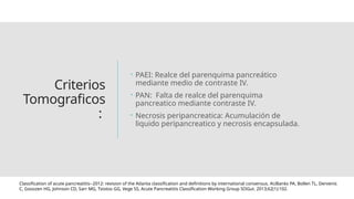 Pancreatitis aguda de origen biliar en el adulto | PPTX