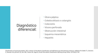 Pancreatitis aguda de origen biliar en el adulto | PPTX