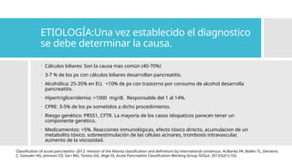 Pancreatitis aguda de origen biliar en el adulto | PPTX