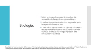 Pancreatitis aguda de origen biliar en el adulto | PPTX