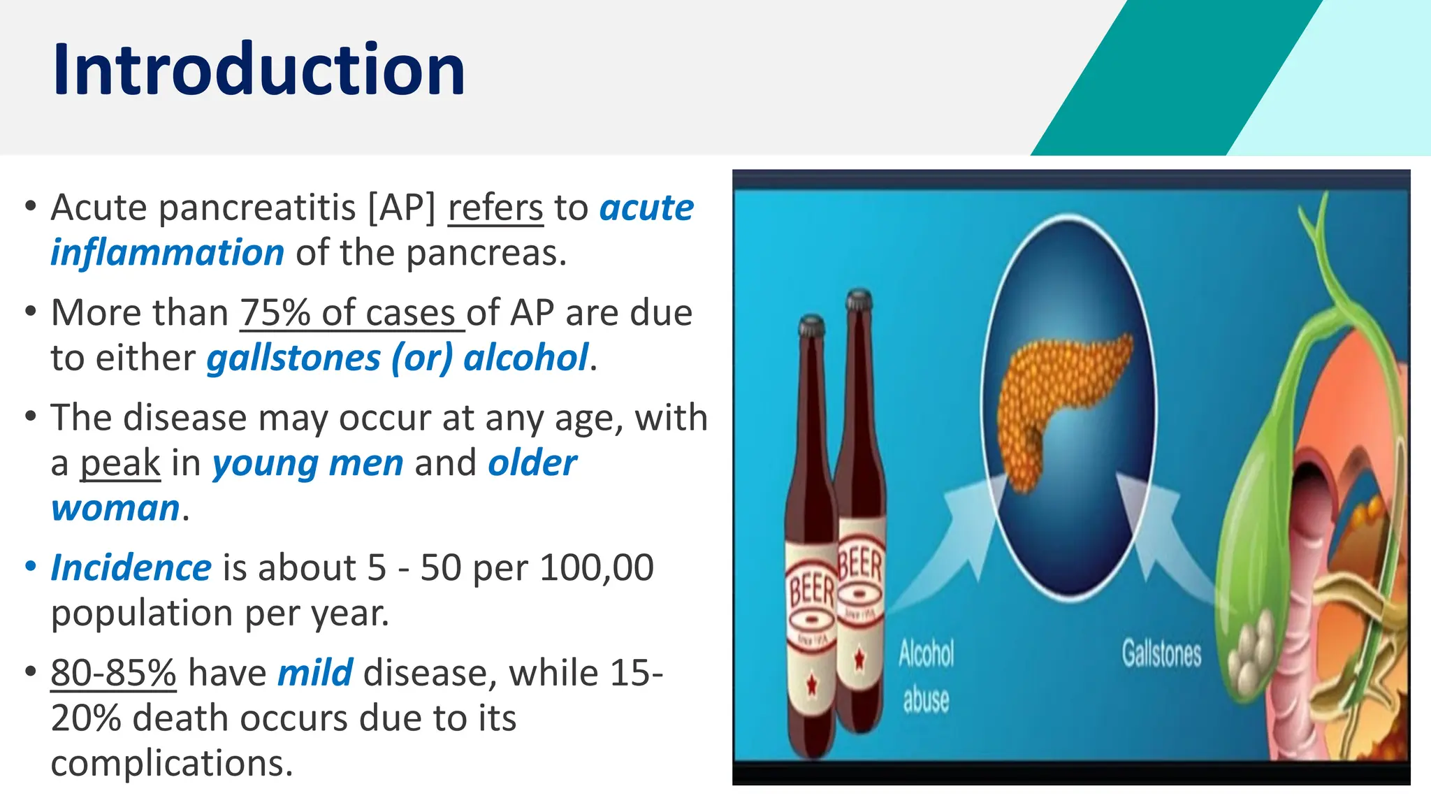 Pancreatitis - Acute & Chronic - Types, C/F & Mgt | PDF