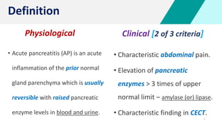 Pancreatitis - Acute & Chronic - Types, C/F & Mgt | PDF