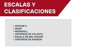 Pancreatitis aguda. Cirugía. Clase estudiantes | PDF