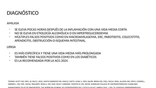 PANCREATITIS AGUDA, DIAGNOSTICO Y TRATAMIENTO | PPTX