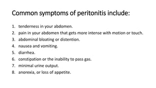 Pancreatitis and peritonitis | PPTX