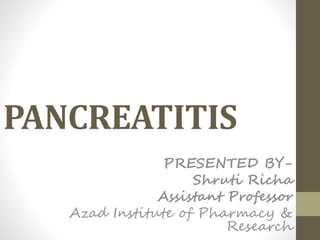 Pancreatitis | PPTX