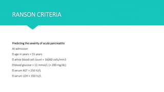 Pancreatitis - etiology, pathophysiology and nutrition | PPTX