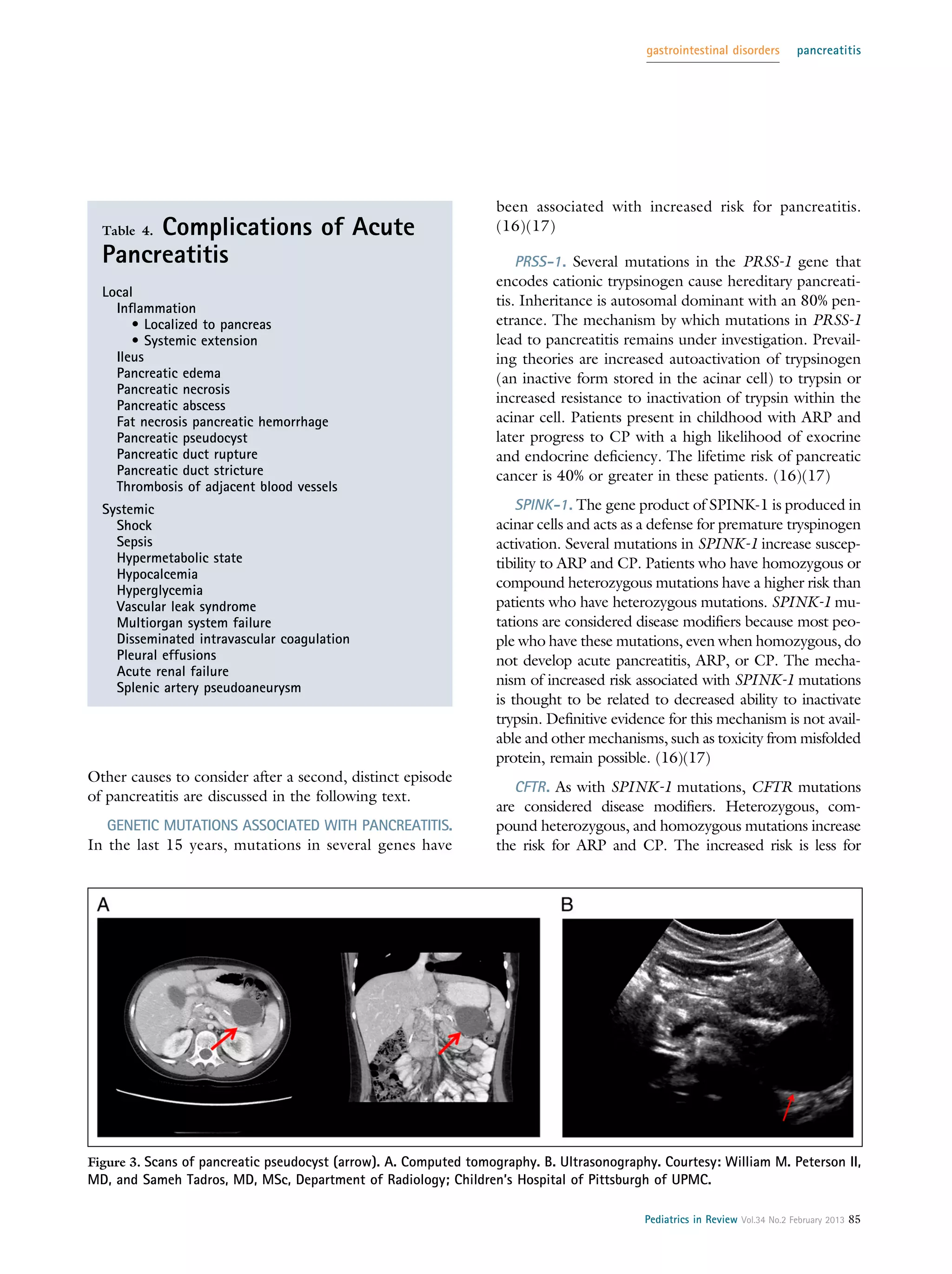 Pancreatitis en niños | PDF