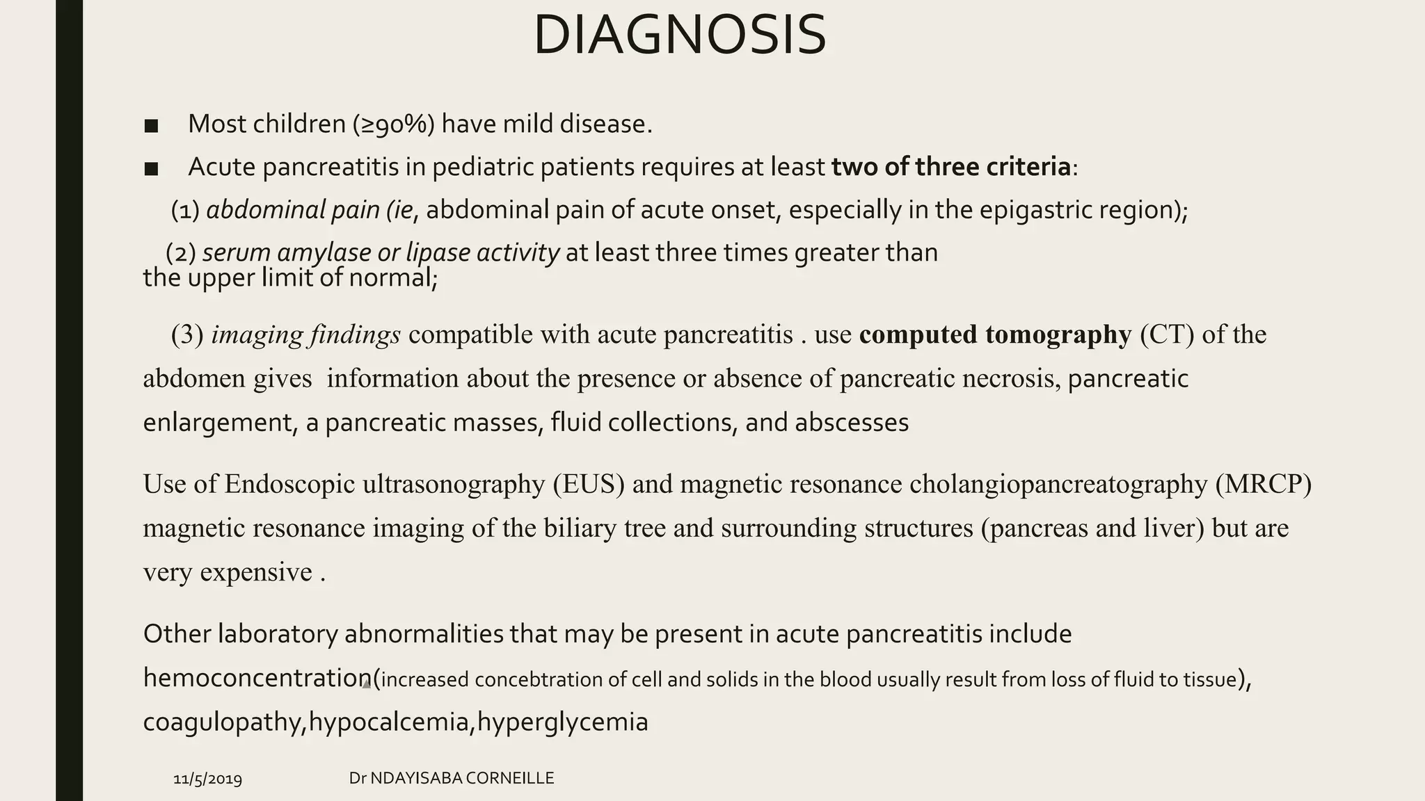 Pancreatitis in pediatrics | PPTX