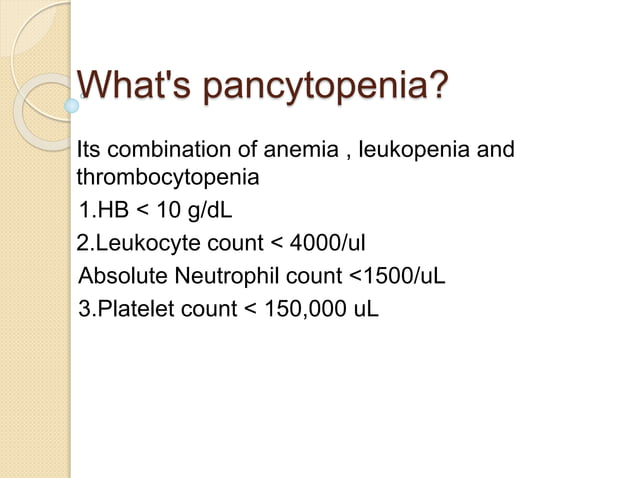 Pancytopenia | PPT