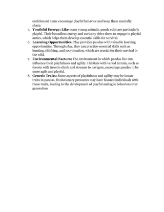 10 Panda habits facts are playful and agile | PDF