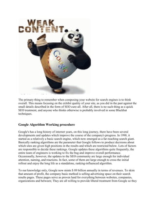 Panda and penguin google search algorithm | PDF
