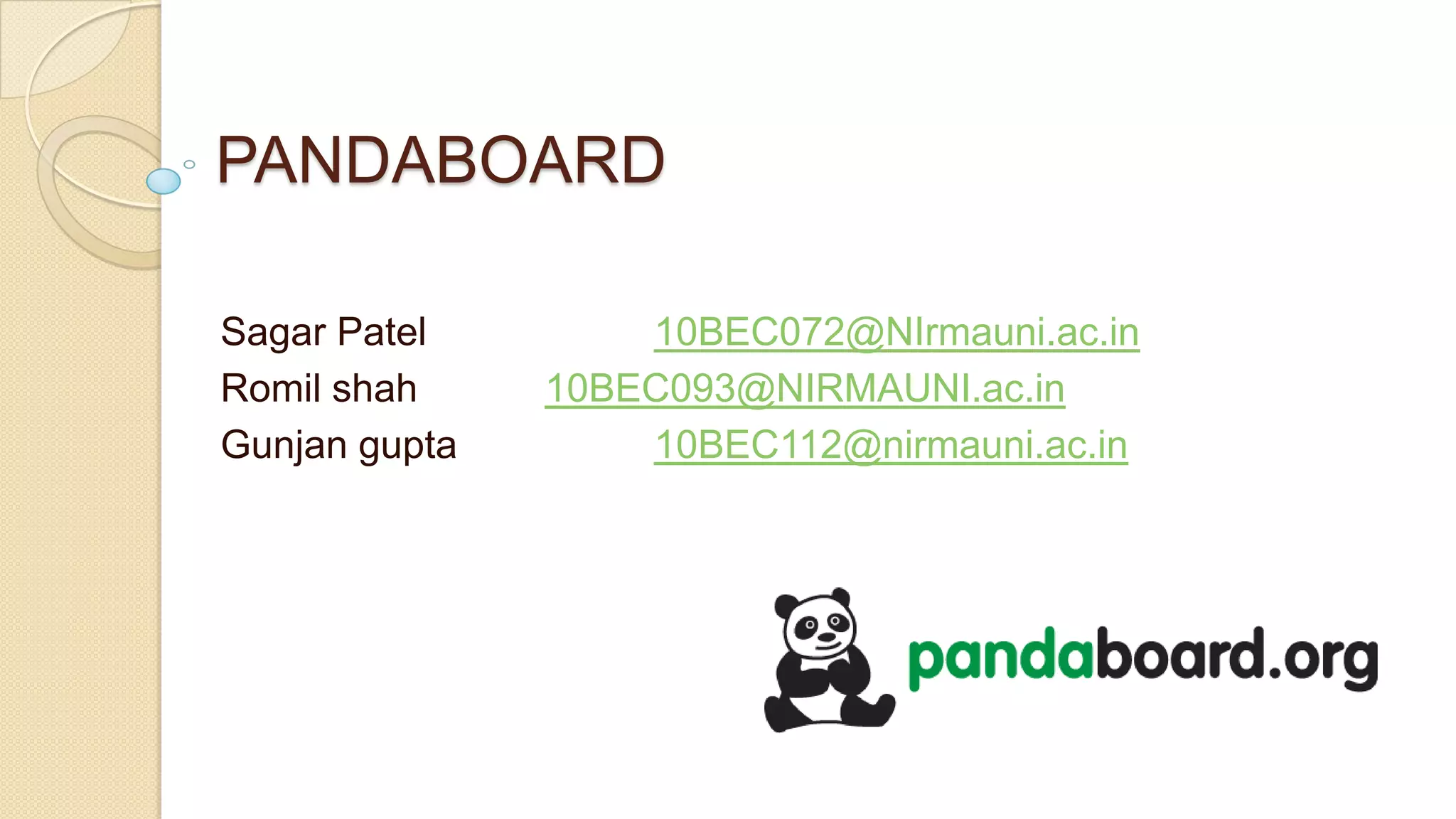 Pandaboard | PPT