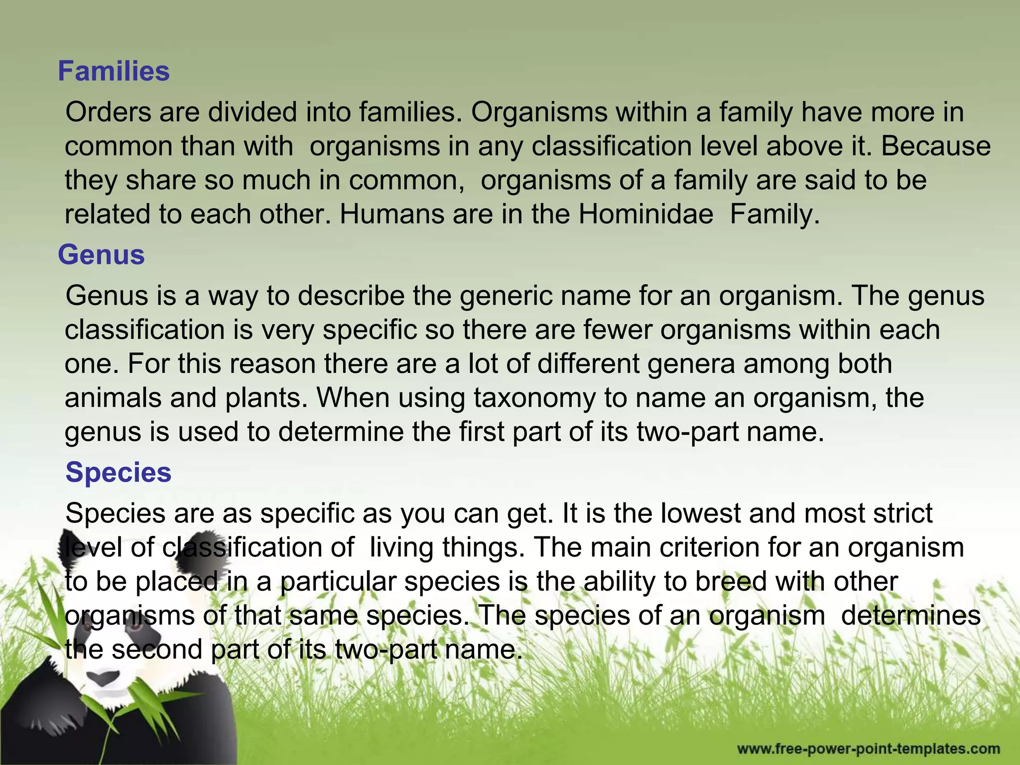 CLASSIFICATION OF ORGANISMS | PPT