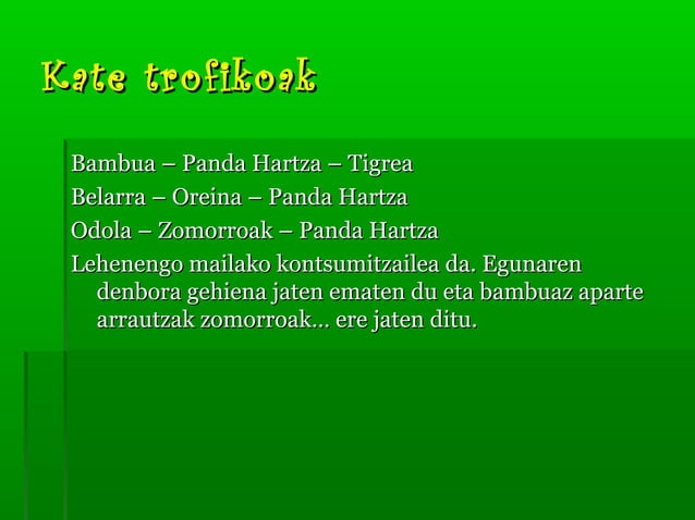 Panda hartza, amaia s | PPT