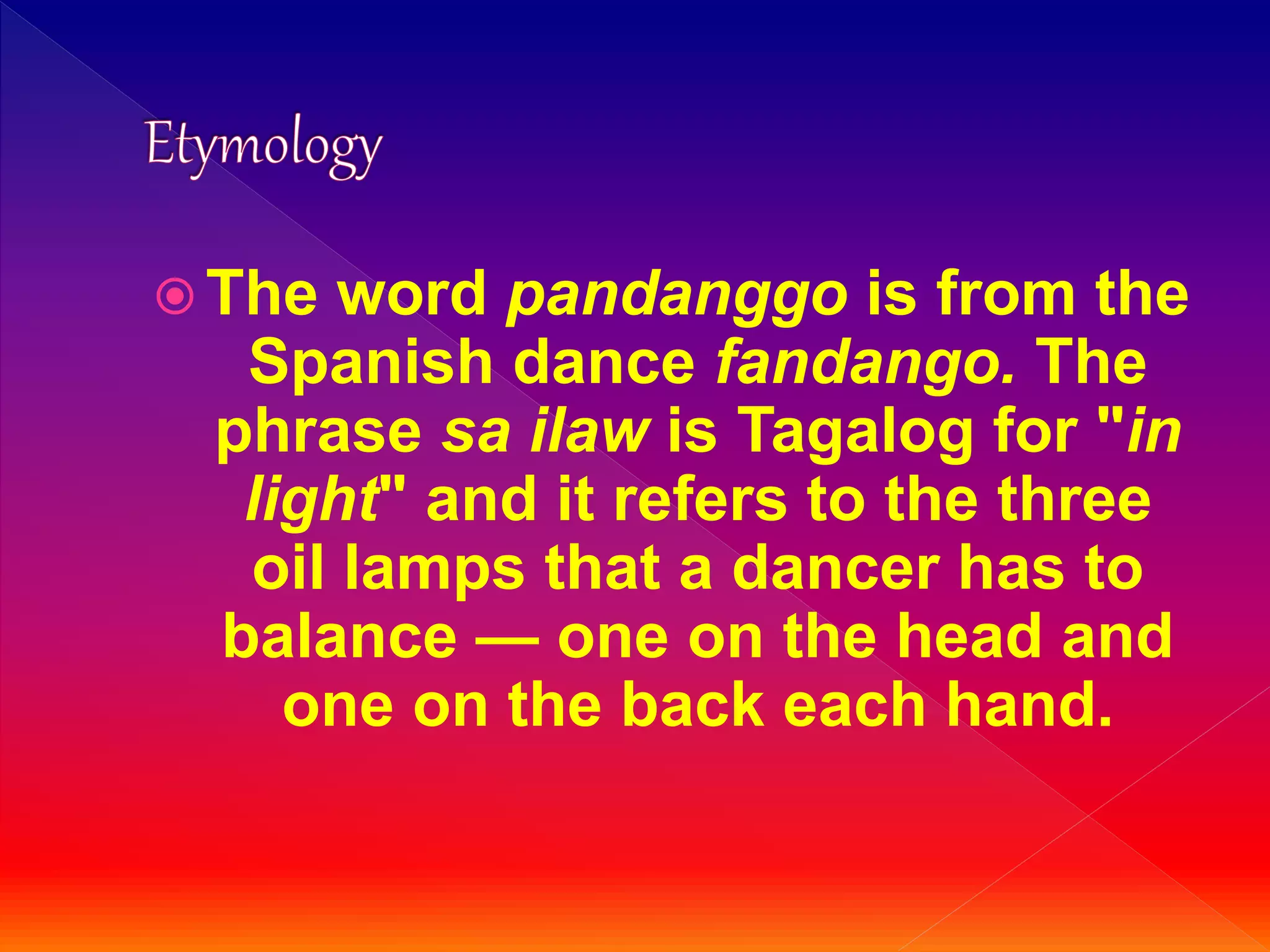 Pandanggo sa ilaw (Philippine Folk Dance) | PPTX